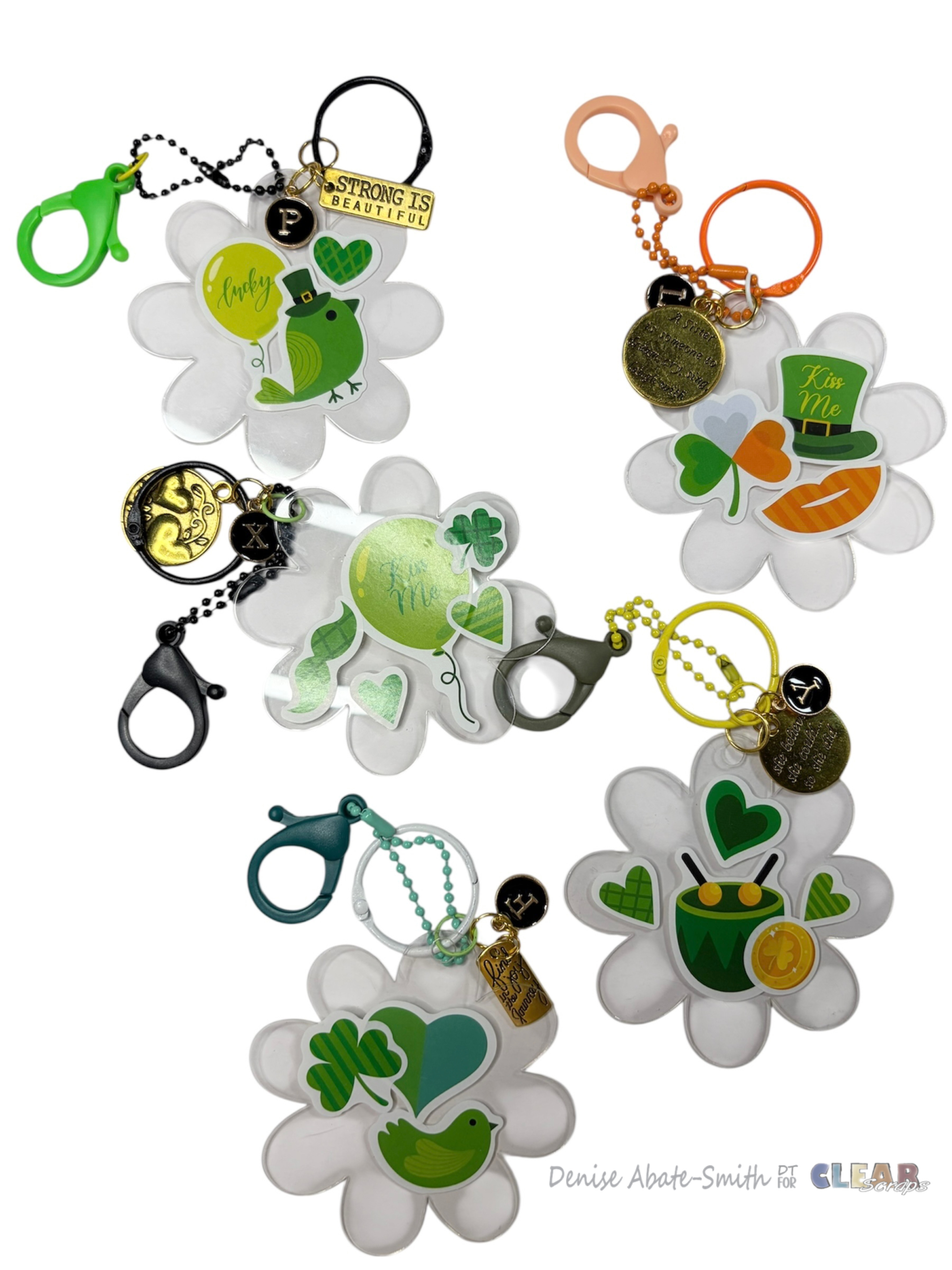 “Luck of the Irish” Keychains – Clear Scraps Project Post