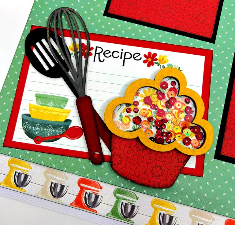 Clear Scraps Mini Shaker -Mom’s Kitchen LO – Clear Scraps Project Post